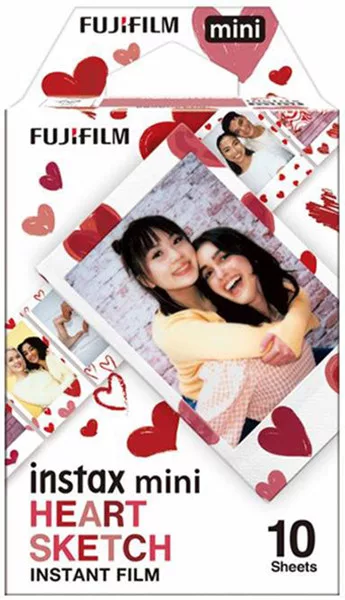 Fujifilm Instax Mini Heart Sketch fotópapír (10 lap) (haszná